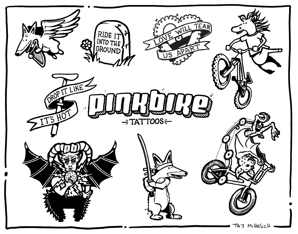 I Drew Tattoos for PinkBike – Think Up Good Things